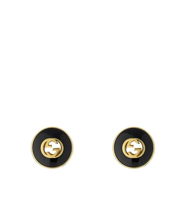 Gucci Interlocking G Stud Earrings - Gold