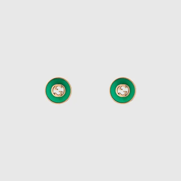 Gucci Interlocking G Stud Earrings - Gold