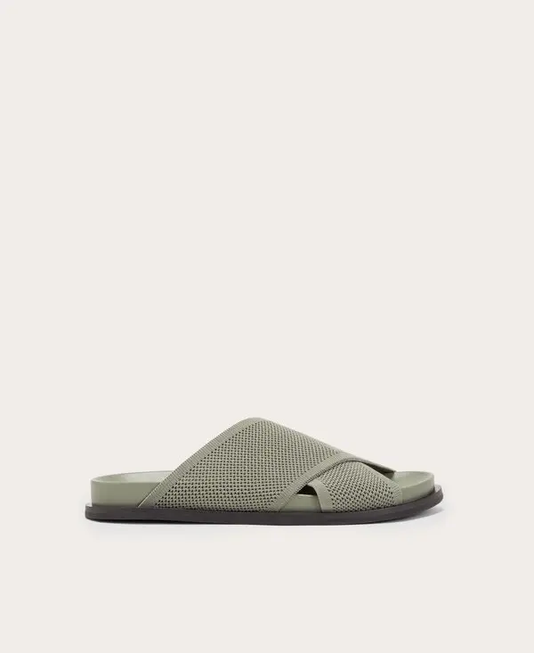 Everlane Reknit Form Crossover Sandals - Seagrass