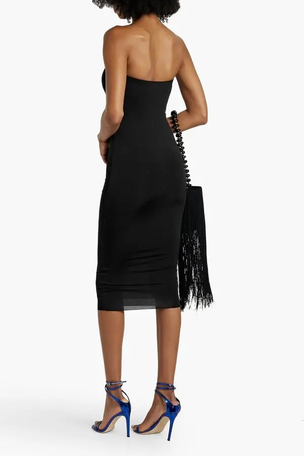 louisa ballou mesh dress High Tide printed mesh dress in red - Louisa Ballou