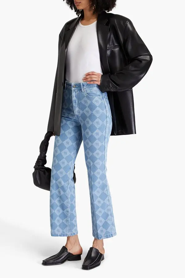 Nanushka Zoey Logo-print Jeans - Light Denim