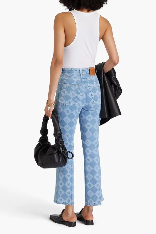 Nanushka Zoey Logo-print Jeans - Light Denim