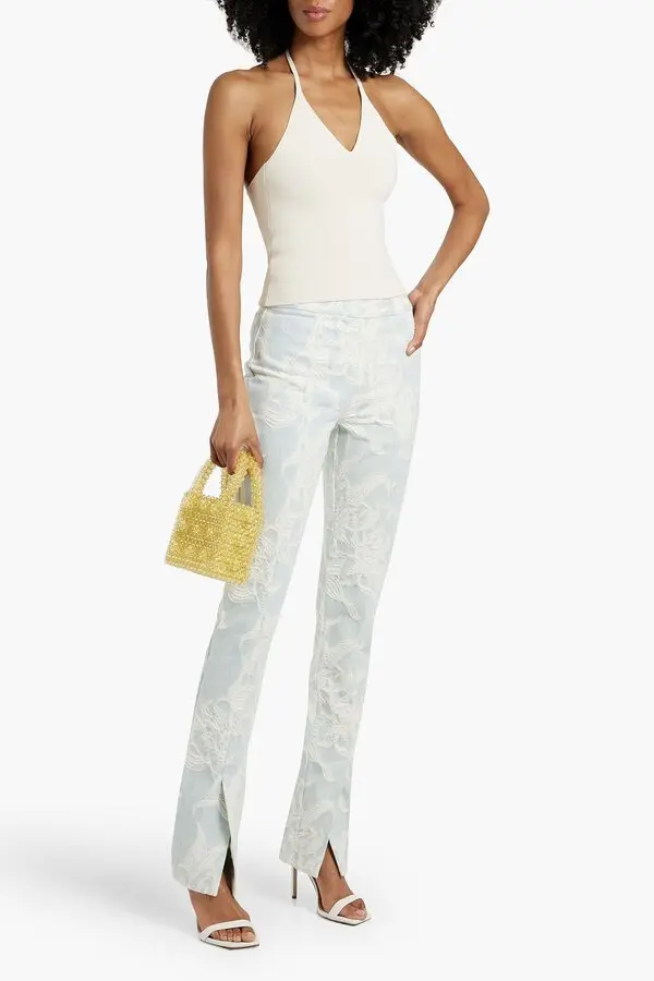 Zimmermann Embroidered Tapered Jeans