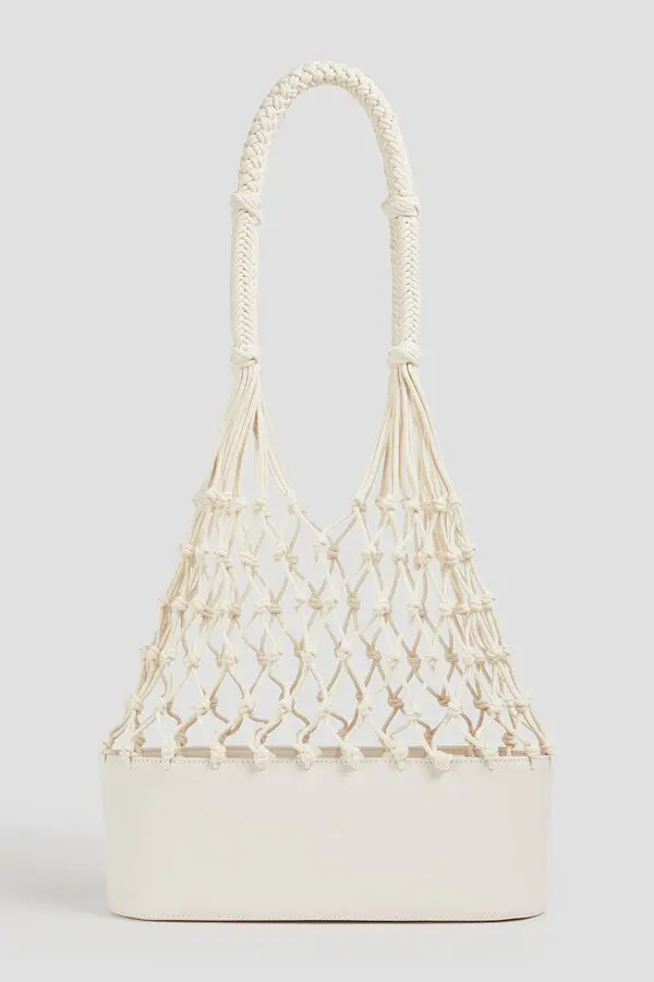 Zimmermann Macramé And Leather Tote - Ecru