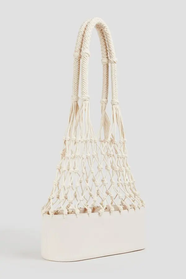 Zimmermann Macramé And Leather Tote - Ecru