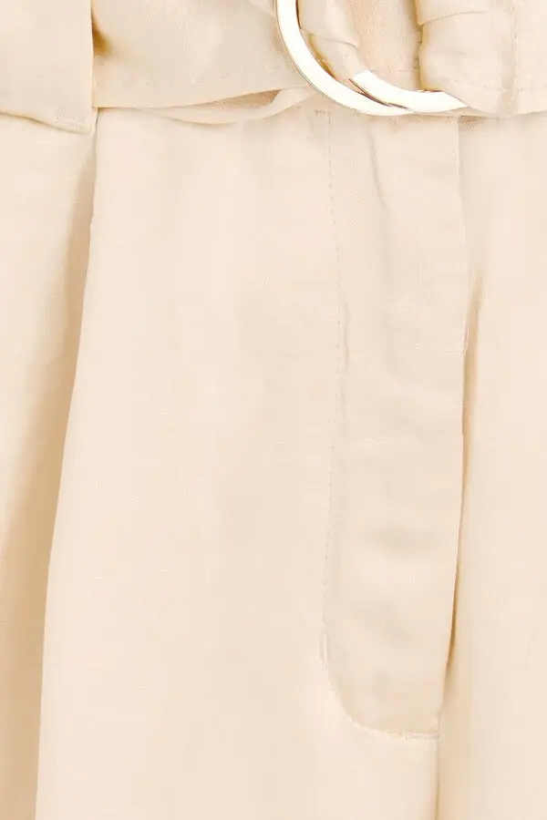 Zimmermann Pleated Shantung Wide-leg Pants - Cream