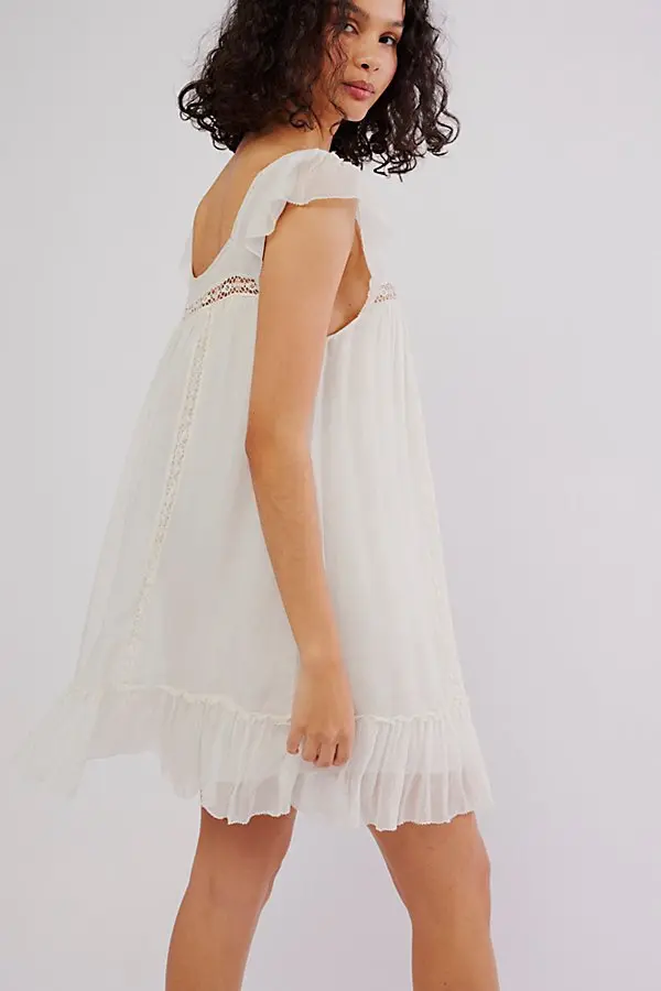 Free People Olivia Mini Dress In Ivory - 22% Off | Editorialist