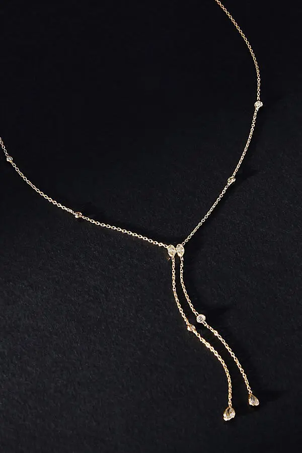 Anthropologie Diamond Double Chain Y-necklace