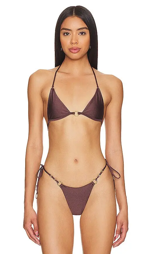 LOVEWAVE Akari Bikini Top - Dark Brown