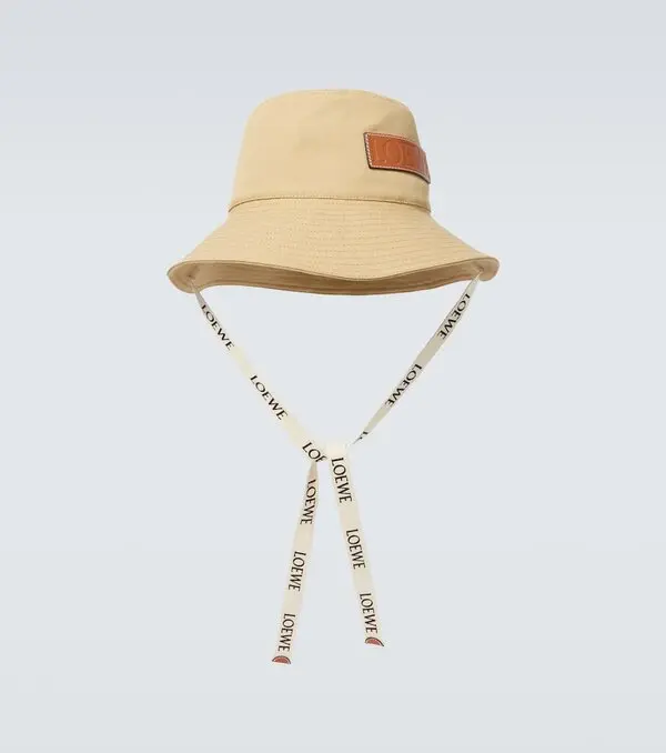 Loewe Paula's Ibiza Fisherman Canvas Bucket Hat - Beige