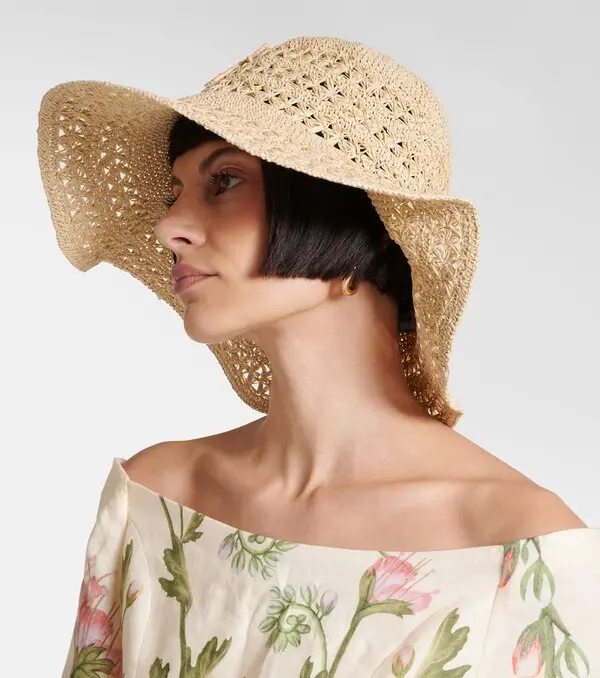 Ruslan Baginskiy Monogram Straw Sun Hat