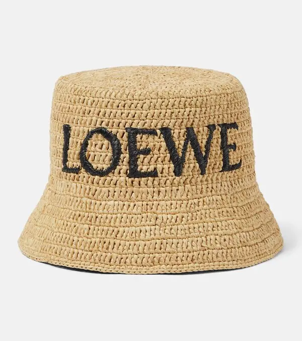 Loewe Raffia Bucket Hat - Beige
