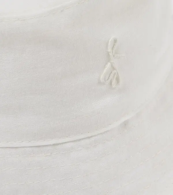 Ruslan Baginskiy Monogram Linen Bucket Hat