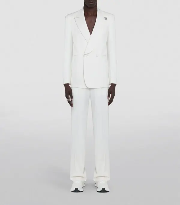 MCQUEEN Wool Asymmetric Lapels Blazer
