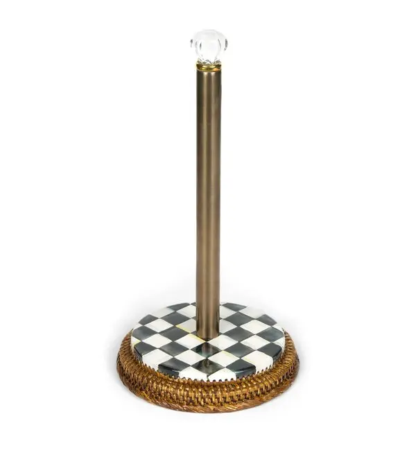 MACKENZIE-CHILDS Courtly Check Paper Towel Holder - Black