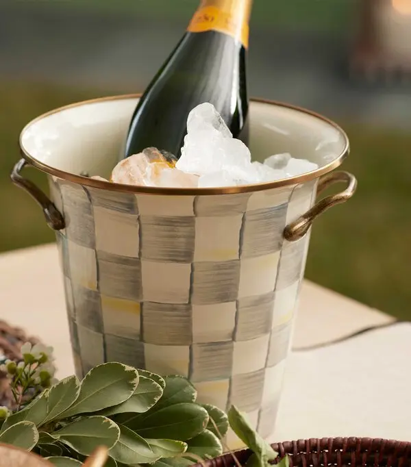 MACKENZIE-CHILDS Sterling Check Wine Cooler