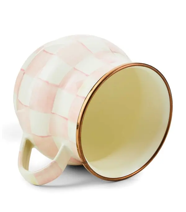MACKENZIE-CHILDS Rosy Check Mug - Pink