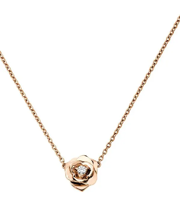 PIAGET Rose And Diamond Rose Pendant Necklace