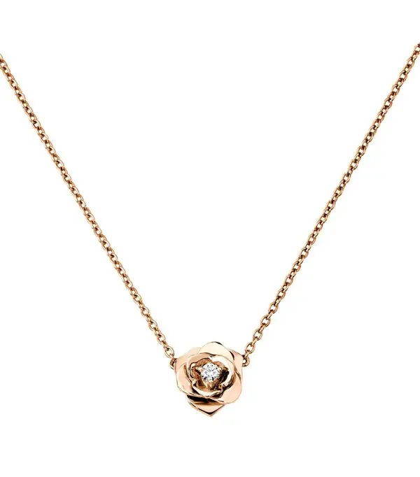 PIAGET Rose And Diamond Rose Pendant Necklace