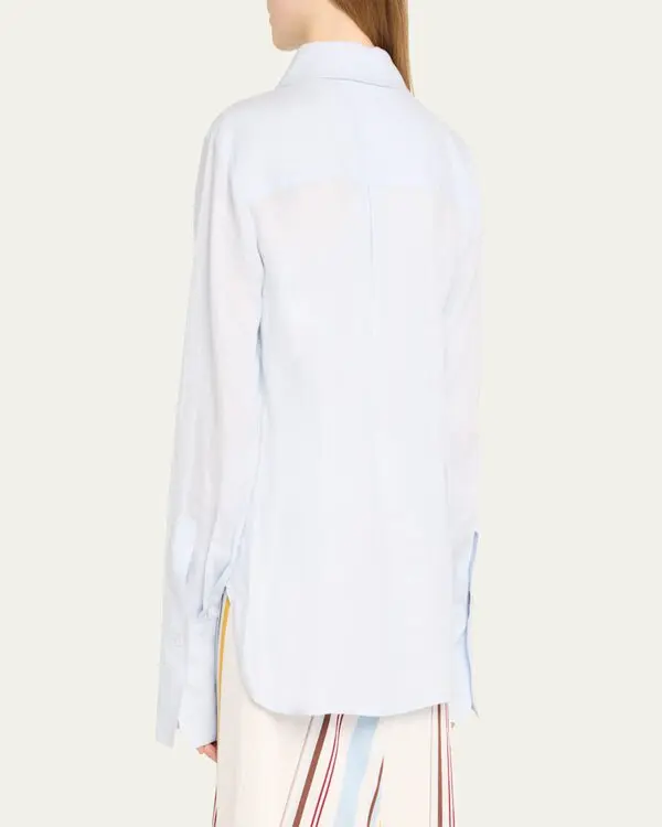 A.L.C. Aiden Linen Button-down Top