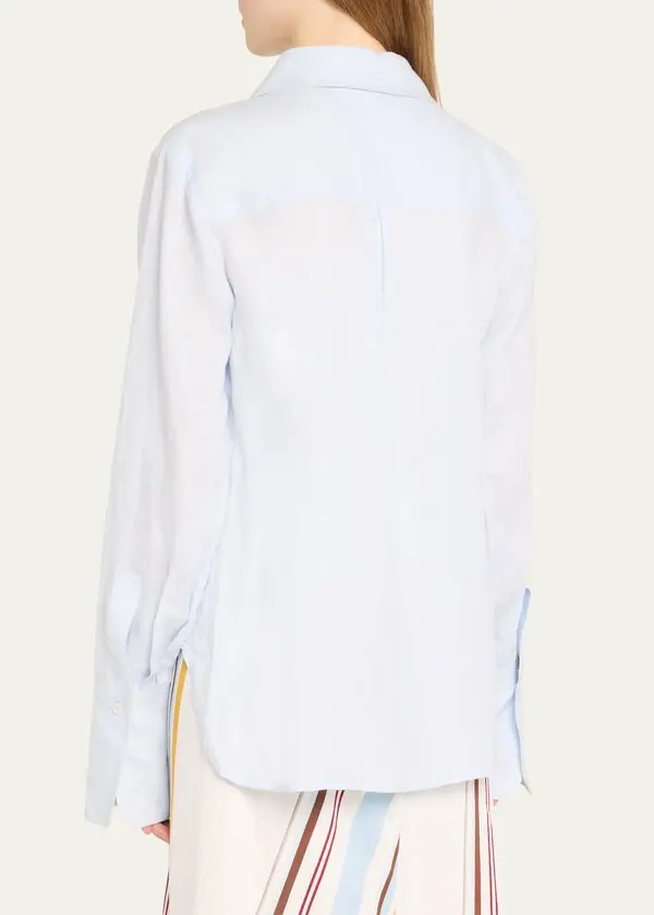 A.L.C. Aiden Linen Button-down Top