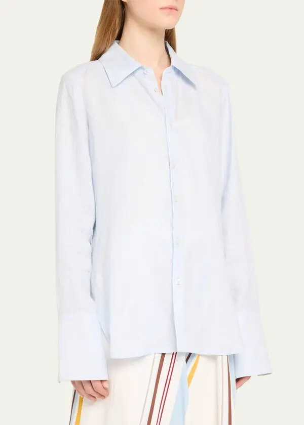 A.L.C. Aiden Linen Button-down Top