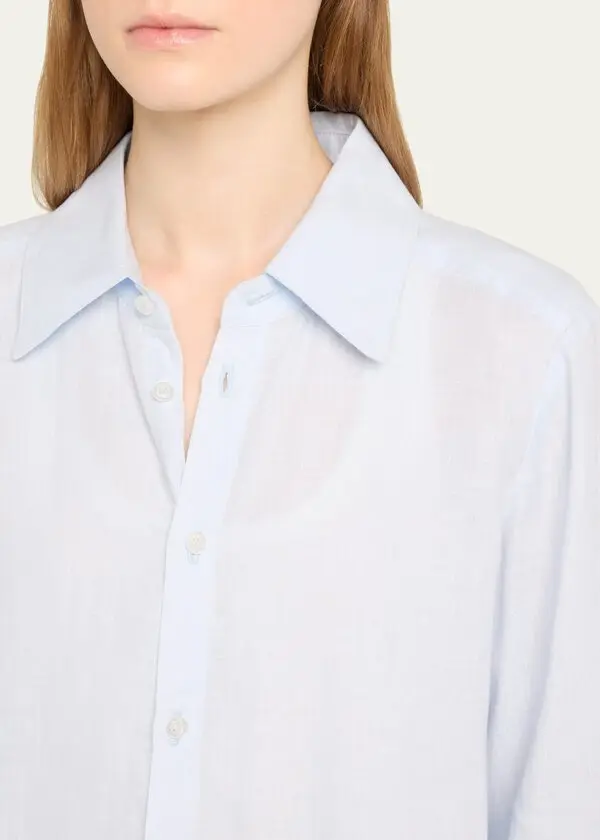 A.L.C. Aiden Linen Button-down Top