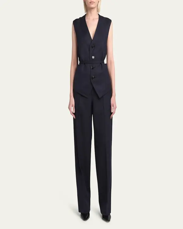 Bottega Veneta Striped Wool Trousers