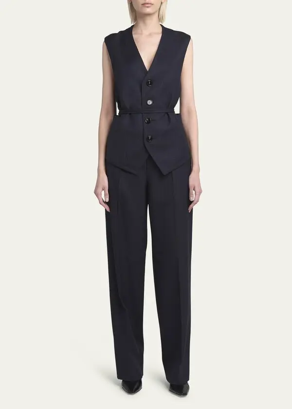 Bottega Veneta Striped Wool Trousers