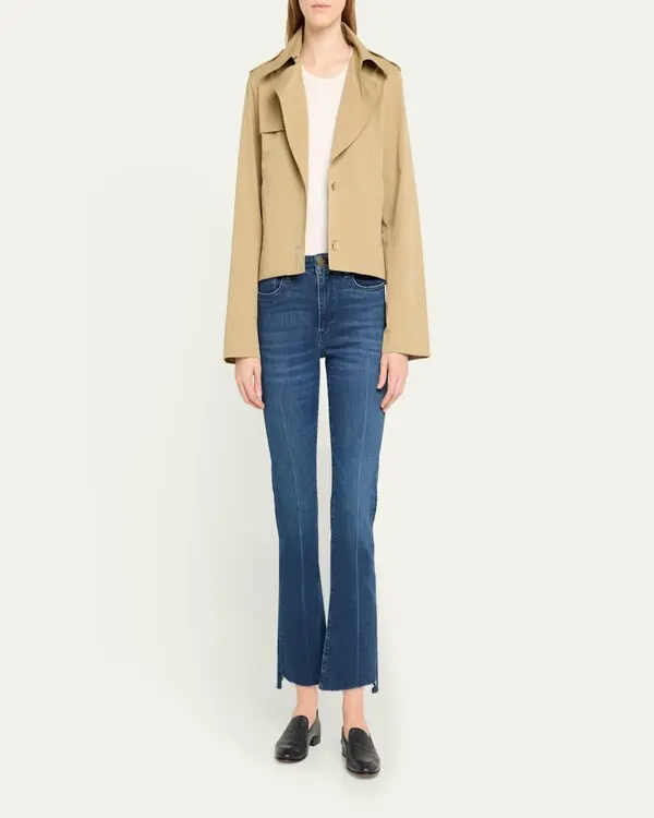 FRAME Short Trench Jacket - Khaki