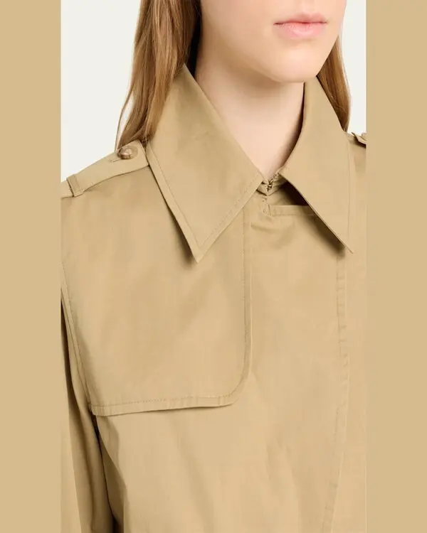 FRAME Short Trench Jacket - Khaki