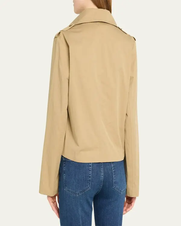 FRAME Short Trench Jacket - Khaki