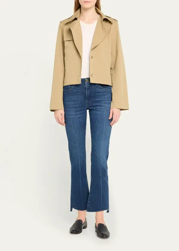 FRAME Short Trench Jacket - Khaki