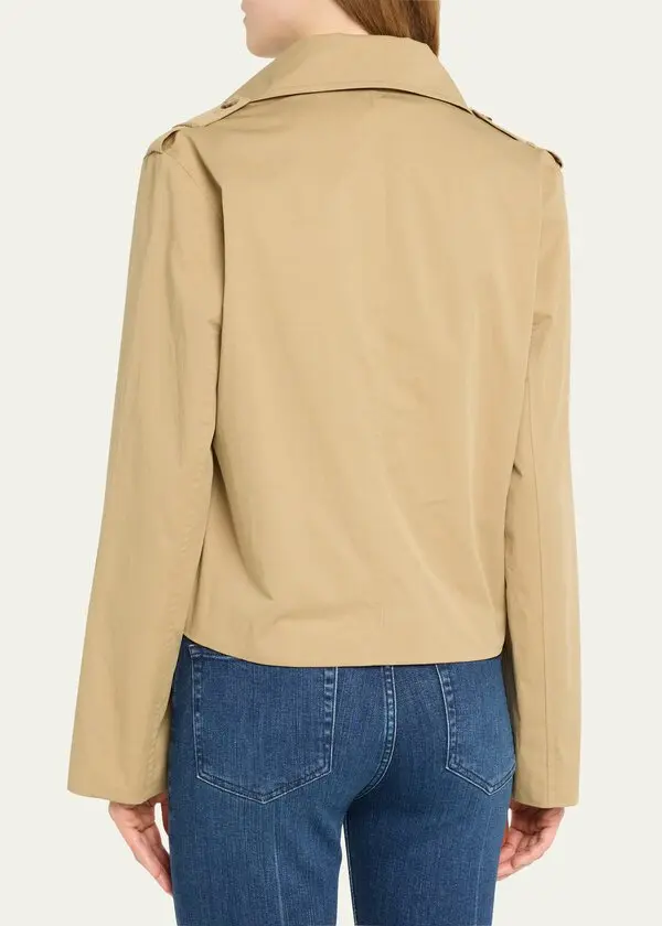 FRAME Short Trench Jacket - Khaki