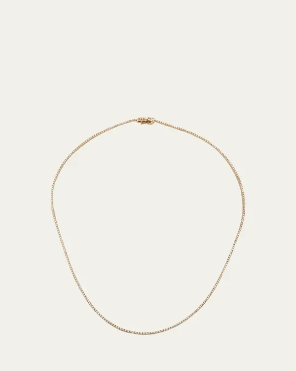 Lana Jewelry 14k Yellow Diamond Tennis Necklace - Gold