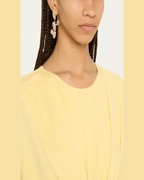 Oscar De La Renta Cactus Garland Dangle Earrings