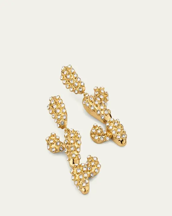 Oscar De La Renta Cactus Garland Dangle Earrings