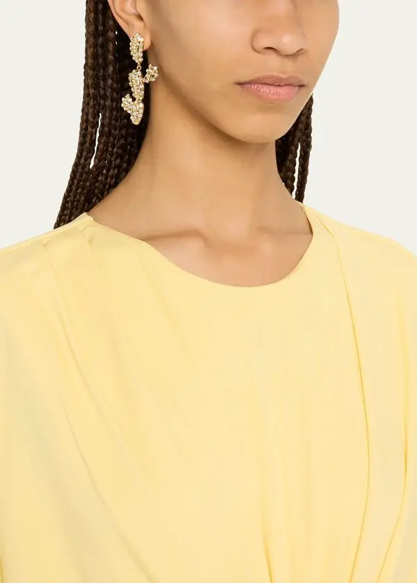 Oscar De La Renta Cactus Garland Dangle Earrings