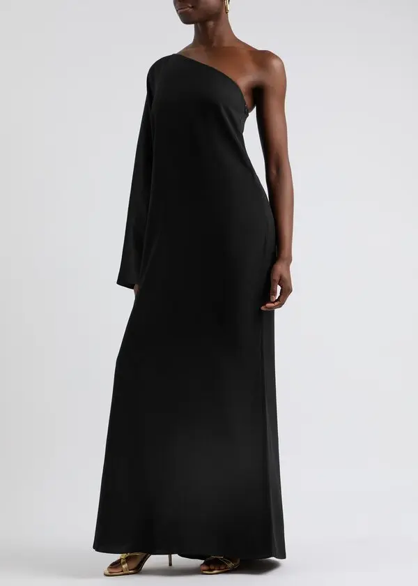TALLER MARMO One-shoulder Draped Maxi Dress