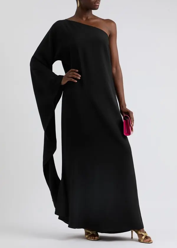 TALLER MARMO One-shoulder Draped Maxi Dress