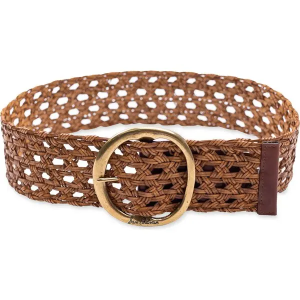 Sam Edelman Woven Leather Belt - Brown