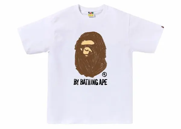 A BATHING APE Hand Draw Bathing Ape Tee Shirt - White
