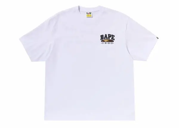 A BATHING APE Hand Draw Relaxed Fit Tee Shirt - White