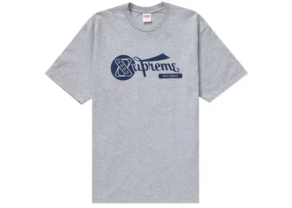 Supreme Records Tee Shirt - Heather Grey