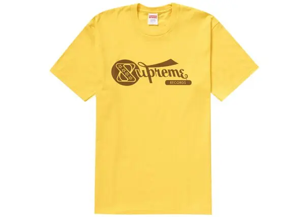 Supreme Records Tee Shirt - Yellow