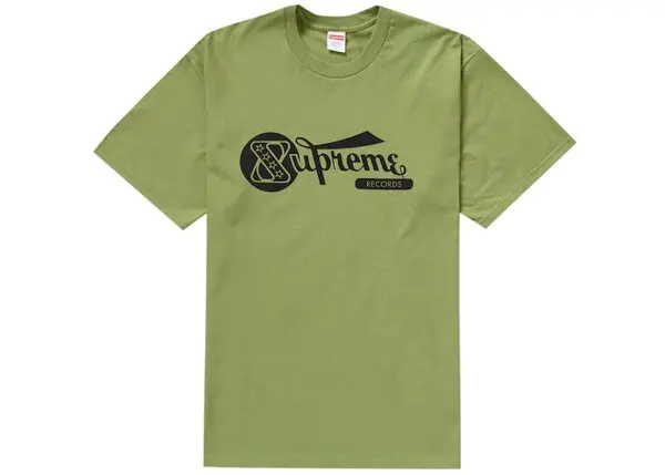 Supreme Records Tee Shirt - Moss Green