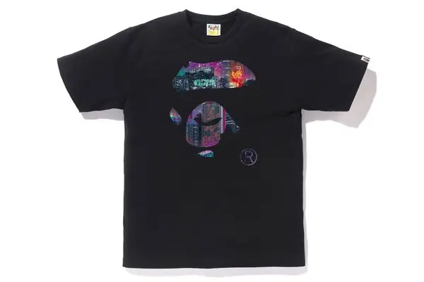 A BATHING APE Neon Tokyo Ape Face Tee Shirt