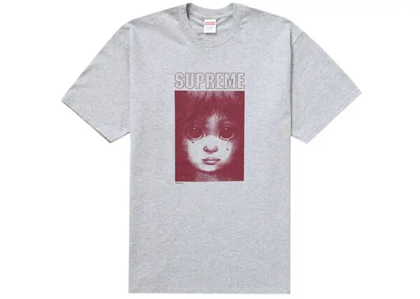Supreme Margaret Keane Teardrop Tee Shirt - Heather Grey