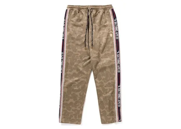 A BATHING APE Tonal Solid Camo Track Pants - Beige