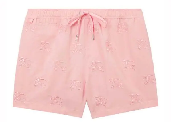 Burberry Ekd Motifembroidered Swim Shorts - Pink